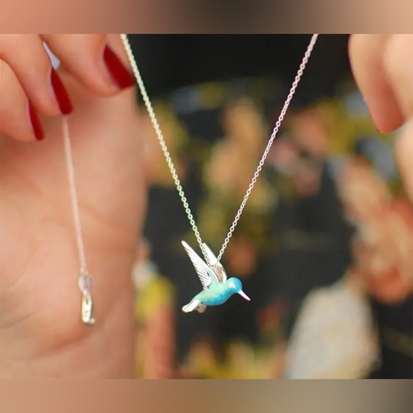 Jewelry | New Blue Hummingbird Necklace | Poshmark